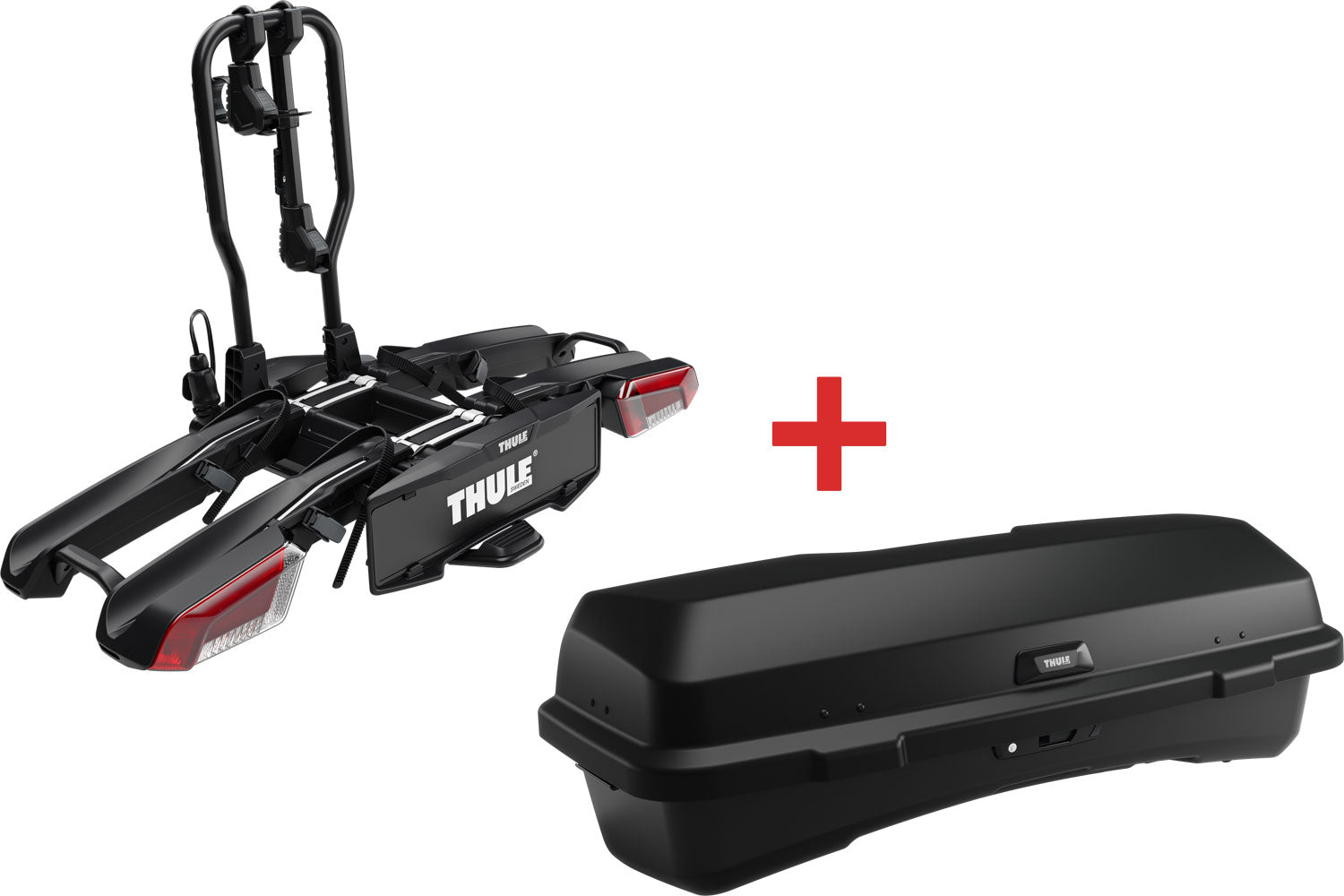 Thule EasyFold 3 (2 Bike) + Santu Cargo Box Package – Roof Rack Supplies